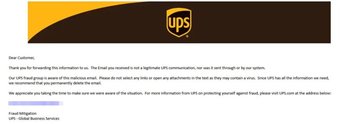 Vorsicht vor Phishing-Mails im Namen von UPS