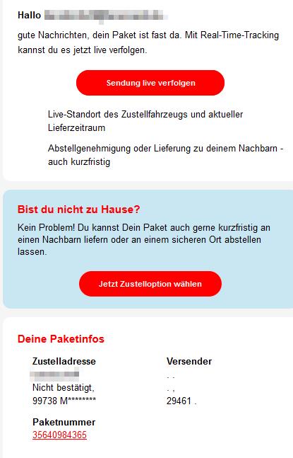 Vorsicht: DPD-Phishing- und Spam-Mails im Umlauf